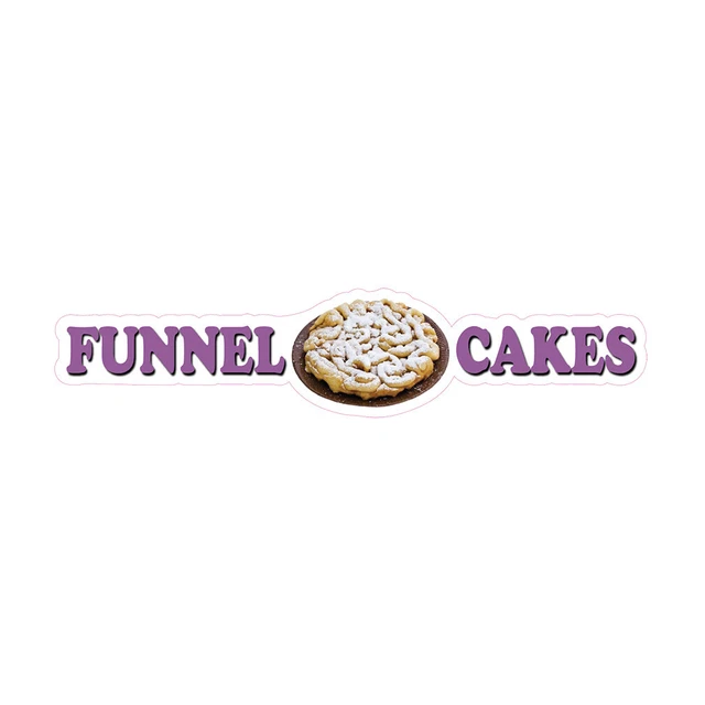 FOOD TRUCK DECALS Funnel Cakes Style A Concession Concession Sign ...