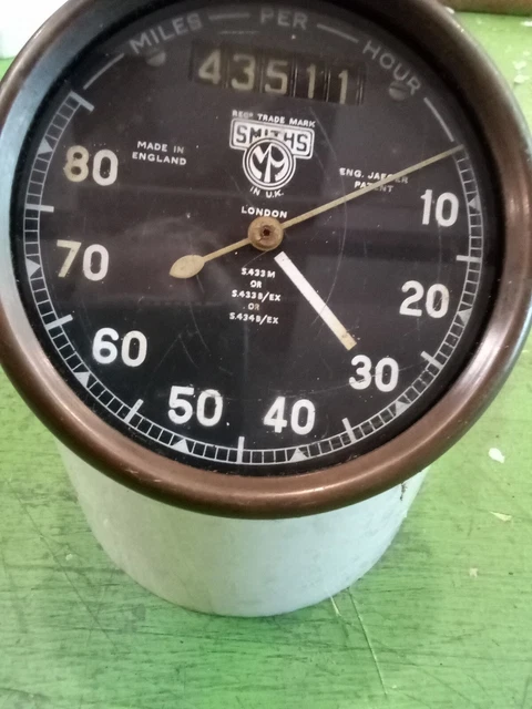 SMITHS MILITARY CHRONOMETRIC speedometer 80 mph BSA M20 s433m Norton ...