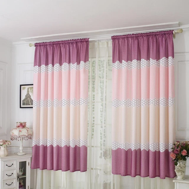 TENDE GEOMETRIA SEMI Blackout Finestre Casa Tulle Drappo Trasparente ...