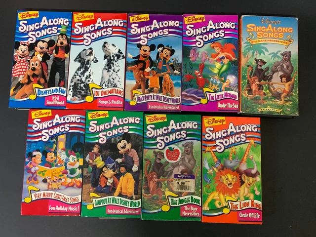 VINTAGE VHS DISNEYS Sing Along Songs - Lot of 10 Musical Adventures ...