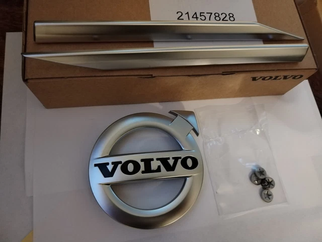 VOLVO BUS EMBLEM Logo Badge Kit Satin Silver Finish Kit New Boxed ...