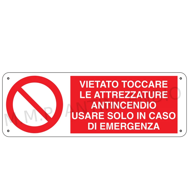 CARTELLO SEGNALETICO VIETATO toccare le attrezzature - Alluminio ... CARTELLO SEGNALETICO VIETATO toccare le attrezzature - Alluminio ...