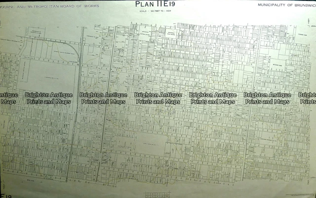 ANTIQUE MAP 230-230 Brunswick street map by MMBW c.1962 $140.00 ...