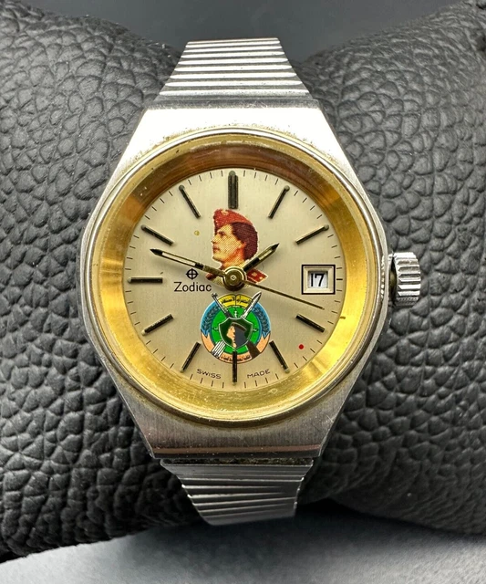 MEMORIAL ZODIAC WATCH Muammar Al-Gaddafi Issued To Military Officials ...