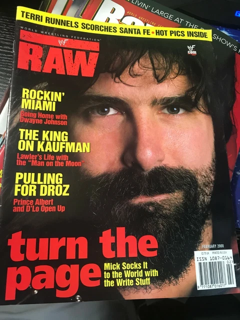 WWF WWE RAW Magazine FEBRUARY 2000 Mick Foley + Diva Terri Runnels ...