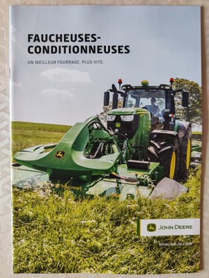 TRACTEUR FAUCHEUSE CONDITIONNEUSE John Deere Prospectus Prospekt Brochure mower EUR 5,00 ...
