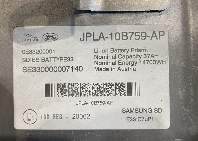 RANGE ROVER L405 Sport L494 2.0L Petrol Hybrid Battery Jpla-10B759-Ap £ ...