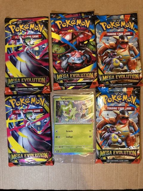 POKÉMON TCG MEGA Evolution x5 Booster Packs with 1 Promo Card - IN HAND ...