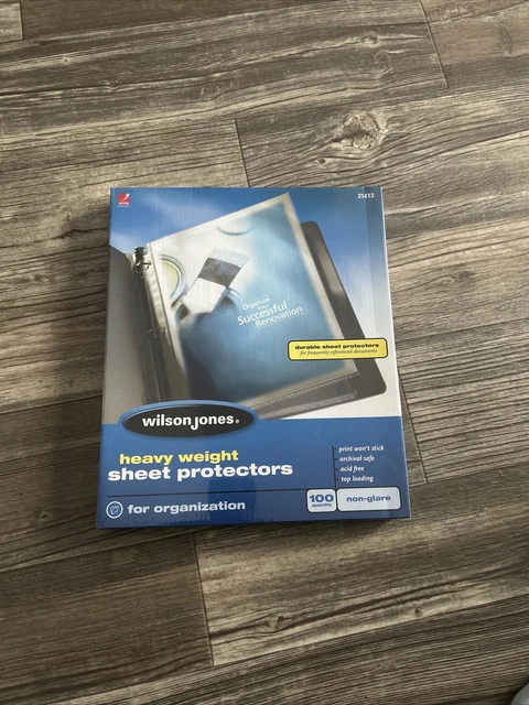 NEW WILSON JONES Heavyweight Top-Loading Sheet Protectors Letter 100 ...