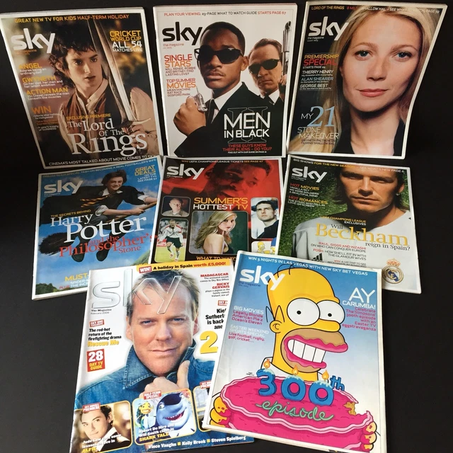 SKY MAGAZINE MONTHLY 2003 2006 Gwyneth Paltrow David Beckham Kiefer ...