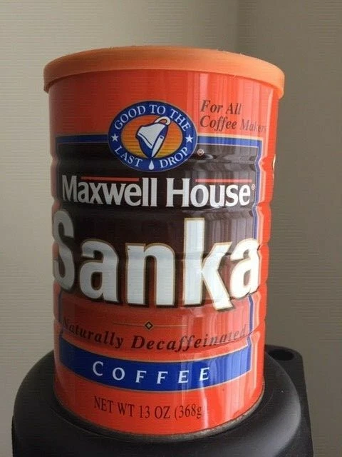 NEW VINTAGE MAXWELL House Sanka Coffee Naturally Decaffeinated in Tin ...