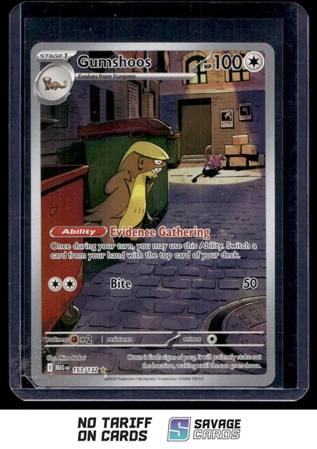 2025 POKEMON MEGA Evolution Illustration Rare Gumshoos #153/132 $9.00 ...