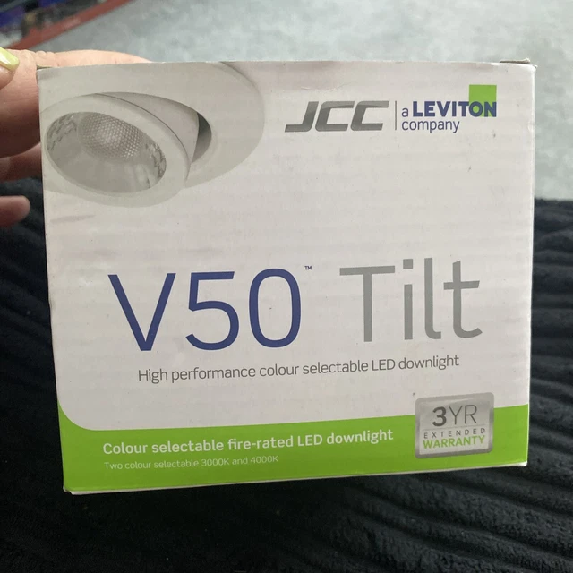 JCC V50 TILT Fire-Rated LED Downlight 7.5W 650lm IP20 WH - JC1002-WH £ ...