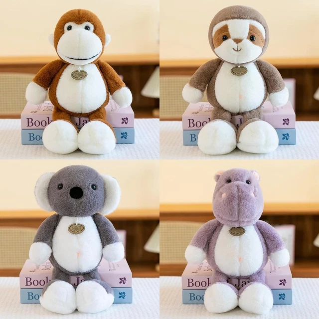 CARTOON JUNGLE ANIMAL Plush Toy Elephant Lion Frog Gift For Kids Home ...