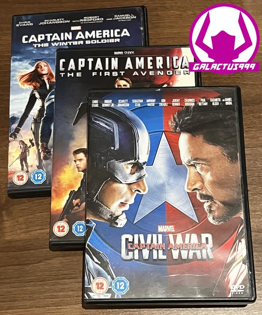 CAPTAIN AMERICA TRILOGY DVD Bundle Civil War Winter Soldier First ...