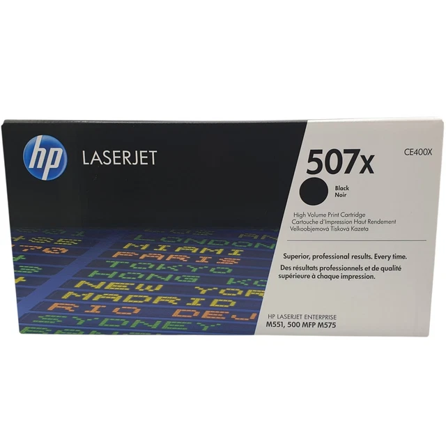 HP 507X BLACK Cartridge Toner CE400X Genuine Original Laserjet ...