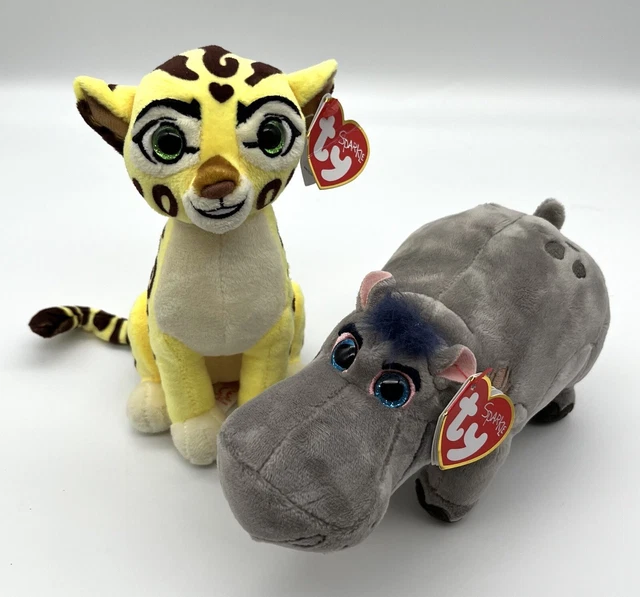 TY BEANIE BABIES Sparkle Disney Lion Guard “Fuli” & “Beshte” the ...