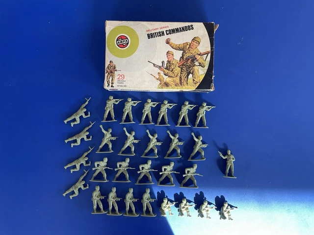 AIRFIX TOY SOLDIERS Boxed British Commandos 1/32 Scale WW2. Full Set. £ ...