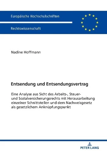NADINE HOFFMANN ENTSENDUNG und Entsendungsvertrag (Poche) EUR 90,29 ...
