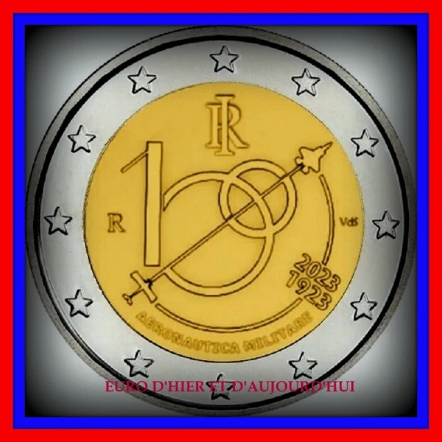 2 Euro Italie 2023 100 Ans De Larmée De Lair Italienne Destockage Unc