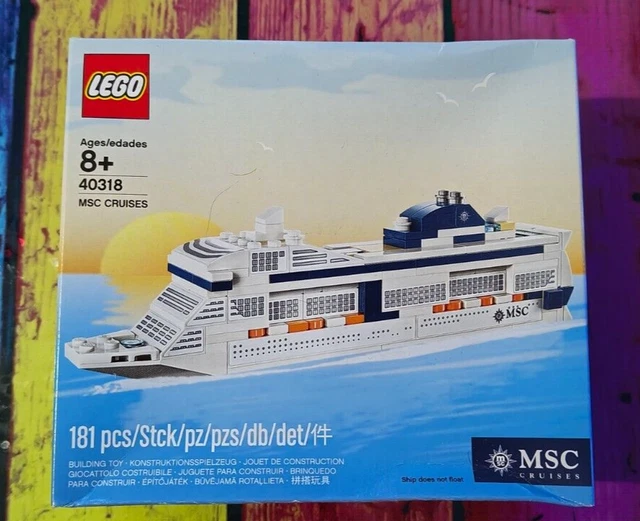 LEGO 40318 MSC Cruises Cruise Ship Boat Meraviglia Virtuosa Euribia ...