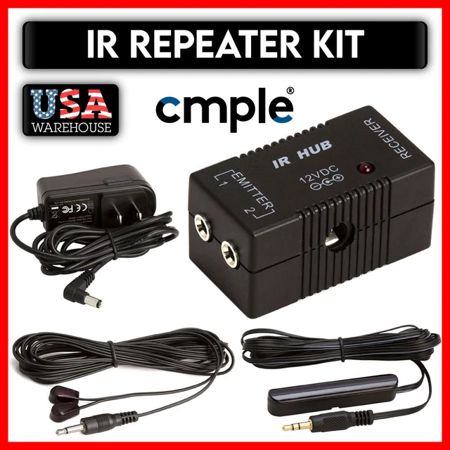 COMPACT IR REMOTE Control Repeater Infrared Kit System Satellite TV ...