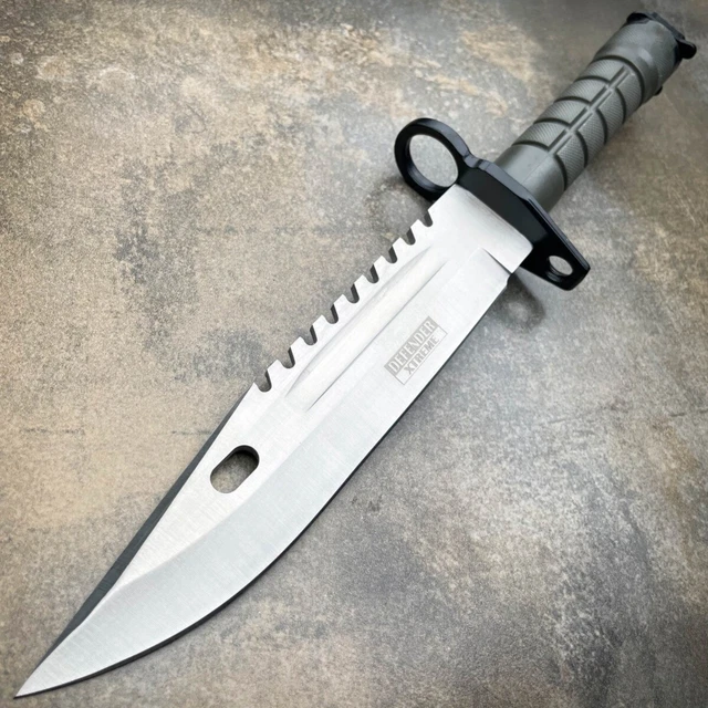 13& MILITARY SURVIVAL Rambo Bowie Fixed Blade ARMY MARINES Knife ...