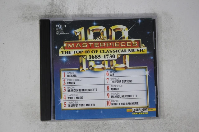 100 MASTERPIECES VOL 1 Top 10 of Classical Music 1685-1730 CD $13.65 ...