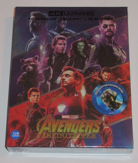 AVENGERS INFINITY WAR Weet Collection A1 Full Slip 4K Blu Ray Steelbook ...