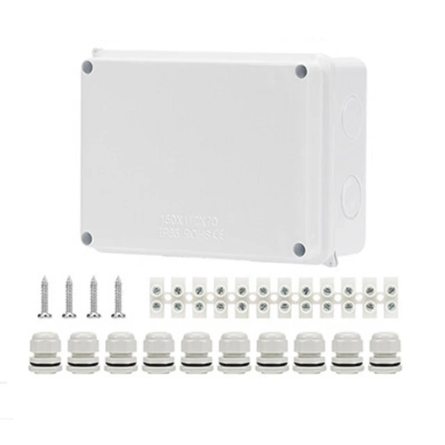 JUNCTION BOX SURFACE-MOUNTED IP65 Waterproof Junction Box Outdoor 15 x ...