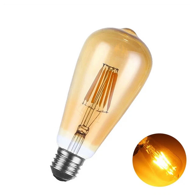 E27 ST64 VINTAGE LED Dimmable Bulbs, 8W Edison Light Bulb, £8.64 ...