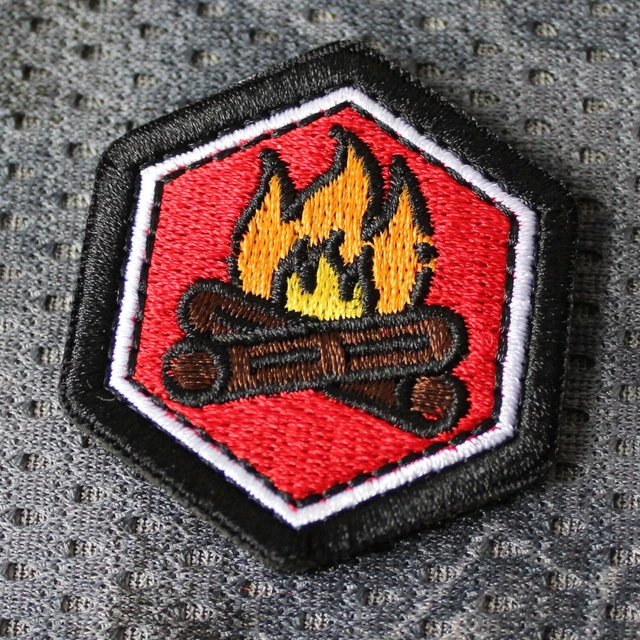 HEXPATCH AUFNÄHER PATCH Klett Lagerfeuer Bushcraft Camping Outdoor Survival EDC EUR 6,90 ...