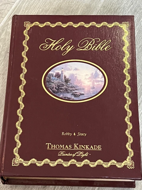 1985 HOLY BIBLE Thomas Kinkade Family Reference Edition NKJV 252K $25. ...