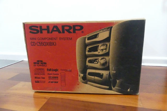 NOS SHARP CD-C550X Component System Cd Player Twin Tape Deck Stereo ...
