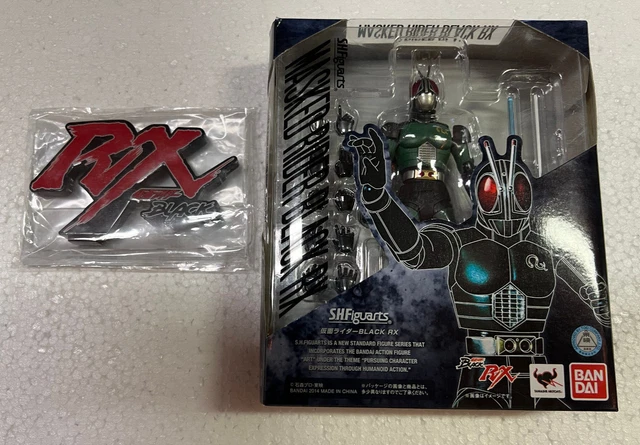 BANDAI S.H. FIGUARTS Kamen Rider Black Rx Action Figure + Acrylic Logo ...