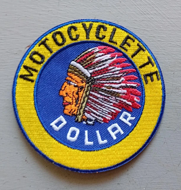 ECUSSON PATCH TISSUS Thermocollant Moto Française Dollar 8 cm de ...