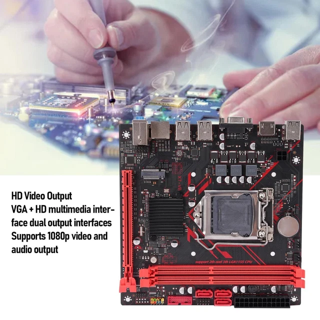 H61 COMPUTER MOTHERBOARD Replacement for Core 2nd 3rd Gen I3 I5 I7 CPUs ...
