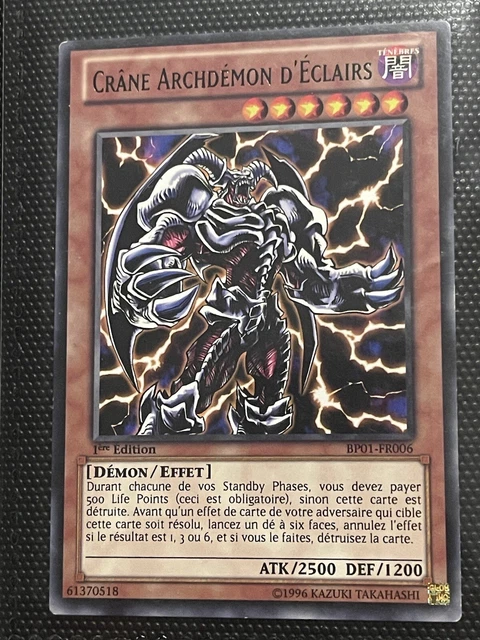 CARTE YU-GI-OH! CRÂNE Archdémon D'eclairs BT01-FR006 R 1st EUR 6,00 - PicClick FR