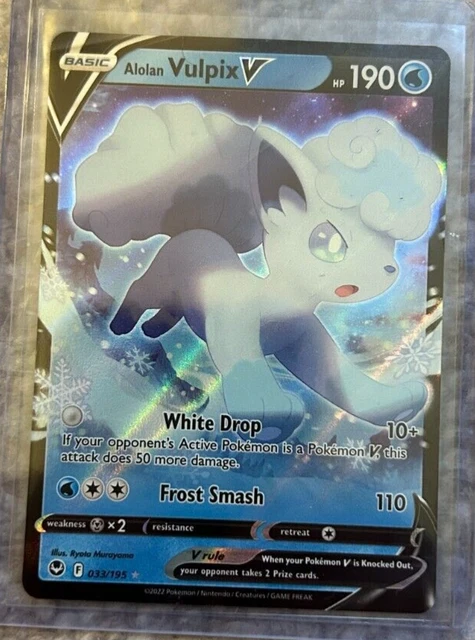 POKÉMON TCG ALOLAN Vulpix V Silver Tempest 033/195 Holo Ultra Rare EUR ...