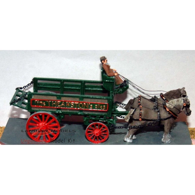 HORSE DRAWN BREWERY Dray Unpainted Kit OO Scale 1:76 Langley G4 £25.50 ...