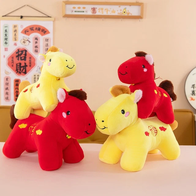 CHINESE ZODIAC HORSE Plush Toy With Pp Cotton Filling For New Year Gift ...