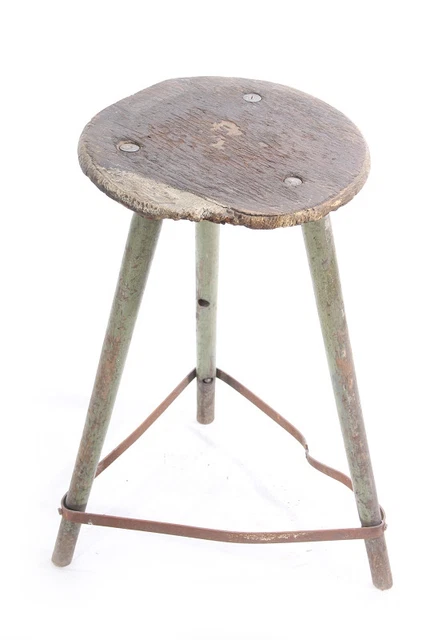 OLD STOOL ART Deco Workshop Stools Vintage Bauhaus Design Chair $121.97 ...