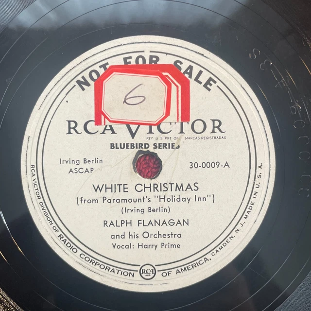 RCA VICTOR 30-0009 PROMO Ralph Flanagan et son orch 78 tours blanc Noël ...