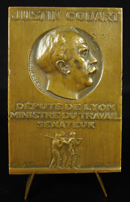 MEDAL JUSTIN GODART Medicine Of War Lyon 1918 Jean Charles Medal £152. ...