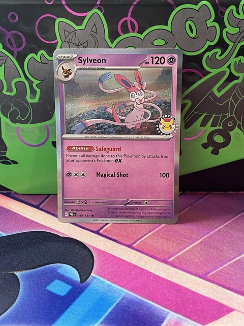 SYLVEON POKEMON PRISMATIC Evolutions Pokemon Day 2025 STAMP 040/131 ...