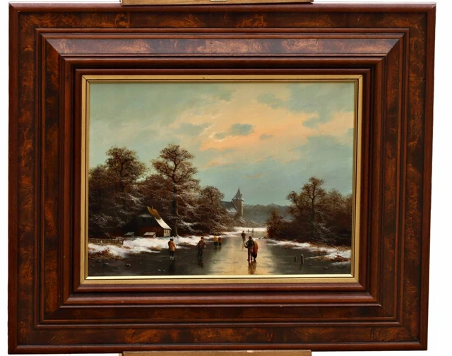 GERHARD ZANK (geb. 1937, später München) scene on the ice rink winter ...