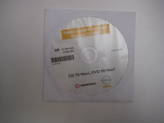 CD 70 DVD 90 Navi Software Update CD Opel Vectra C Signum Zafira B EUR ...