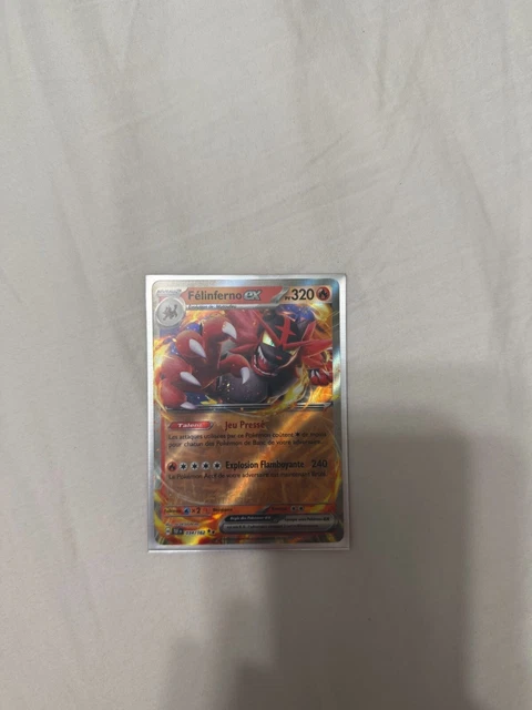 CARTE POKÉMON FÉLINFERNO EX- FR - EV5/Forces Temporelles 034/162 Neuf ...