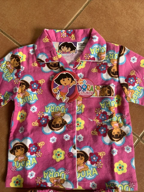 DORA THE EXPLORER Children's Kids Winter Pyjamas Long Sleeve Hot Pink ...