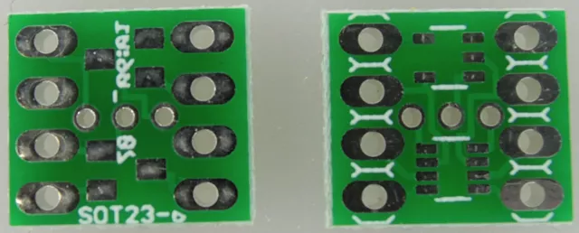 SOT23 10X SMD Adapter (Adapterplatinen je 2xSOT23-3, 1xSOT23-5, 1xSOT23 ...